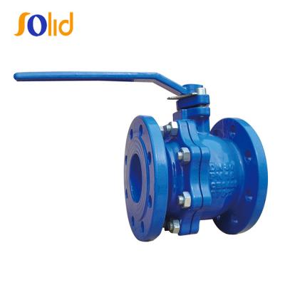 China DIN3357 PN10/16 GG25 Cast Iron Double Flange Ball Valve Manufacturers for sale