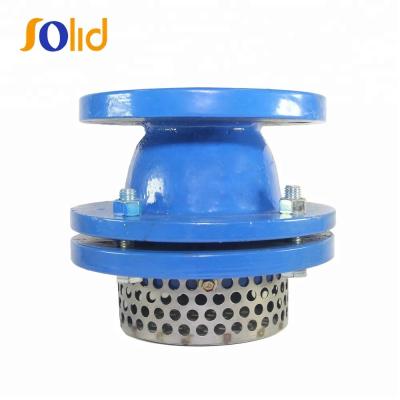 China Ductile iron water pump flanged Foot Valve with strainer for sale