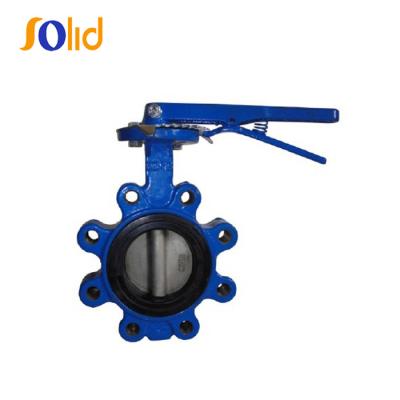 China DIN3354 EN593 Lug Type Butterfly Valve with hand lever for sale