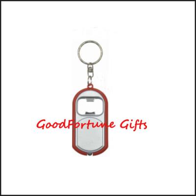 China O abridor de garrafa conduziu Keyrings claros o keychain impresso do logotipo à venda
