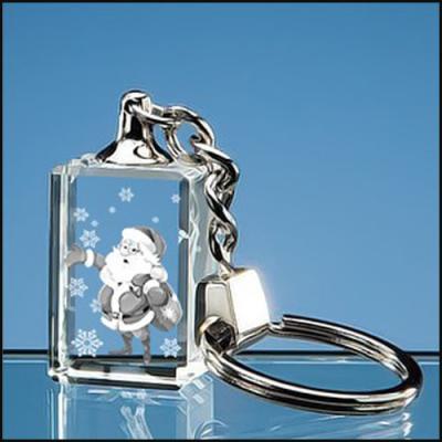 China Crystal Santa Clause Christmas Keychain keyrings gift for sale