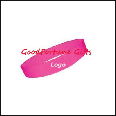 China Promotional printed logo Customed Silicon Wristband for sale