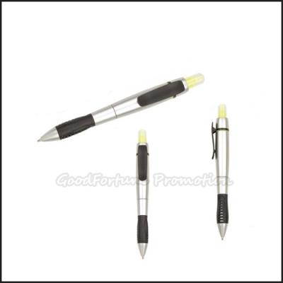 China Customed promotion Printed logo advertising ballpoint pen with highlighter business gift for sale