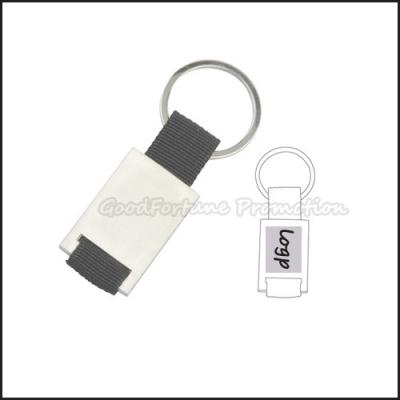 Hot Sale promotional printed logo portable zinc alloy advertising keychain keyring gift