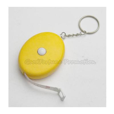 China Presente impresso relativo à promoção dos keyrings do keychain da fita da medida de pano da forma do ovo do logotipo da venda quente à venda