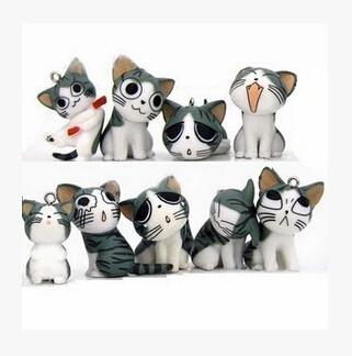 China New Lovely 9 style exprression mobile hanging accessory cat promotion gift for sale