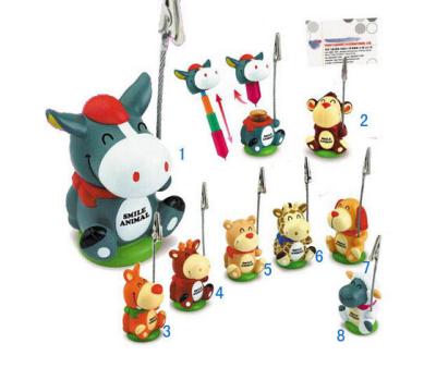 China Pena de bola animal dos desenhos animados novos com o presente da promoção do grampo do titular do cartão à venda