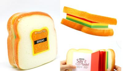 China Almofada de memorando pegajosa da nota do sanduíche criativo novo do pão do produto do presente à venda