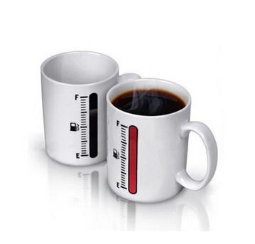 China New creative gift product The thermometer colour change ceramic mugs cup for sale