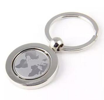 Metal criativo novo do produto do presente os keyrings giratórios do keychain da terra