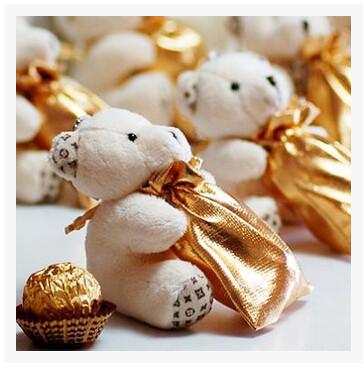 China Organizador criativo novo do saco dos doces do urso do luxuoso do presente de casamento do produto do presente da promoção à venda