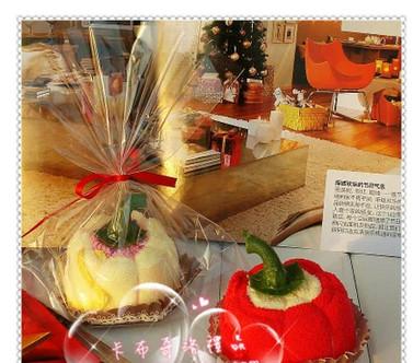 China New creative promotion gift product wedding gift Pumpkin towel with gift box for sale