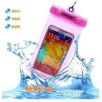 China New promotional customed logo 6" waterproof diving floating mobile apple pvc neck bag for sale