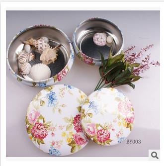 China New creative promotional gift customed logo round drum shape tin package gift box case for sale
