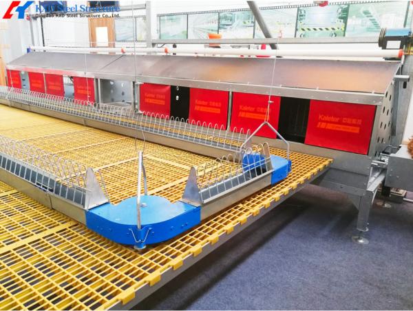 Quality Anti Rust Broiler Pan Feeding System Automatic Plastic Slat Floor For Poultry for sale
