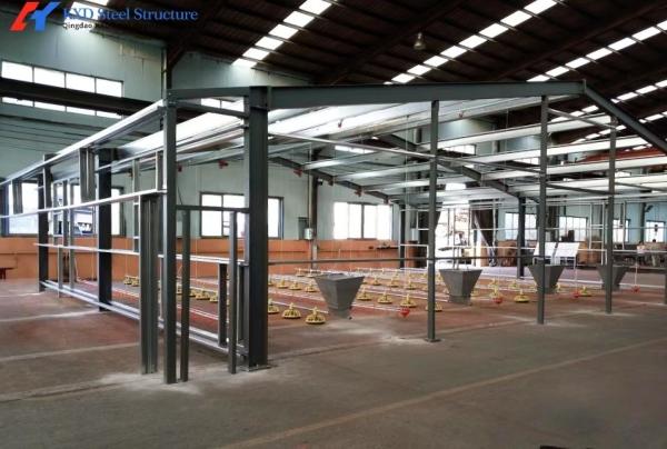 Quality Customized Steel Poultry House , Prefab Chicken House For Layer Broiler Farming for sale