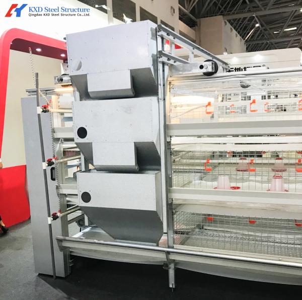 Quality 4 Tiers Broiler Chicken Battery Cage H Type Automated Battery Cage System for sale