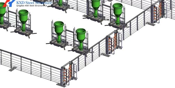 Quality Modern Steel Poultry Farm Shed Construction , Piggery House Steel Shed Buildings for sale