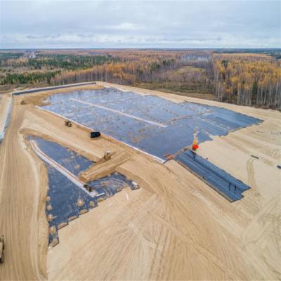 Cina Geomembrana impermeabile Geomembrana in HDPE a doppia trama per l'ispezione in loco delle lagune in vendita