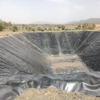 China HDPE Geomembrane Pond Liner 1m-8m Width Double Smooth Surface Fish Farm for sale