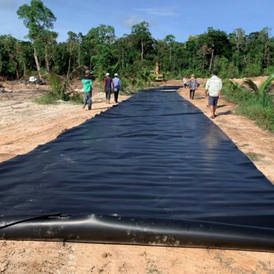 China Industriële ontwerpstijl 0,5 mm 0,75 mm 1 mm HDPE-geomembraan voor landbouwpondliner Te koop
