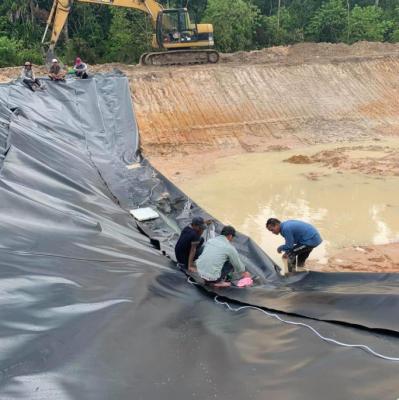 China Dubbel glad HDPE-geomembraan voor vishouderij en milieubescherming op stortplaatsen Te koop