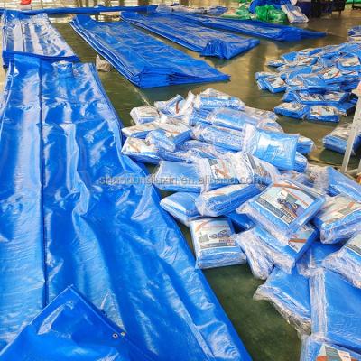 Cina 6*6-16*16 Densità PE Tarpaulin Poly Tarpa con tessuto rinforzato per copertura industriale in vendita