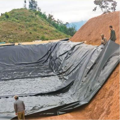 China Dubbele gladde HDPE-geomembraan De perfecte waterdichte voering voor afvalverwijderingslocaties Te koop