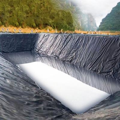China 0.5 mm HDPE Zwarte Dam Liner Dubbel glad oppervlak voor wateropslagtanks 1 mm Dikte Te koop