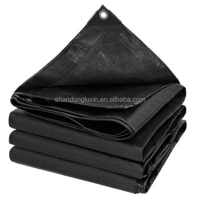 Cina Tarpaolina nera in PE 10 X 20 Tarpa Rolls 200 Gsm Tarpaoline resistenti agli UV per larghezza 2-12m in vendita