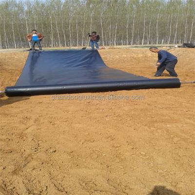 China Dikte 0,2 mm-2,8 mm HDPE-geomembraan voor visvijver- en damvijver in staarten Te koop