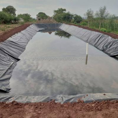 China Waterdicht HDPE vispoel Liner 30mil 60 mils Zwart Geomembrane voor wateropslagtanks Te koop