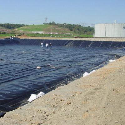 China 1.5mm glad zwart HDPE geomembraan voor buiten omgeving vis vijver Liner waterdicht Te koop