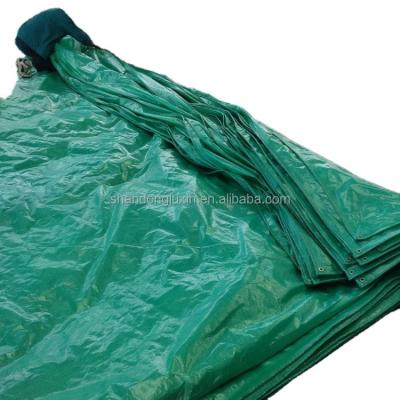 Cina Tarpaolina PE ad alta durezza superficiale in colore verde per la resistenza agli UV e in 160 gsm in vendita