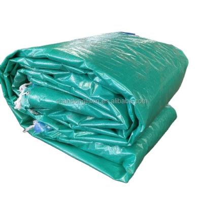Cina Tarpaolina PE ad alta durezza superficiale in colore verde per la resistenza agli UV e in 160 gsm in vendita