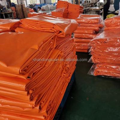 Cina Blu a prova di fuoco a prova d'acqua tela PVC tela taglie e elenco per cantieri in vendita