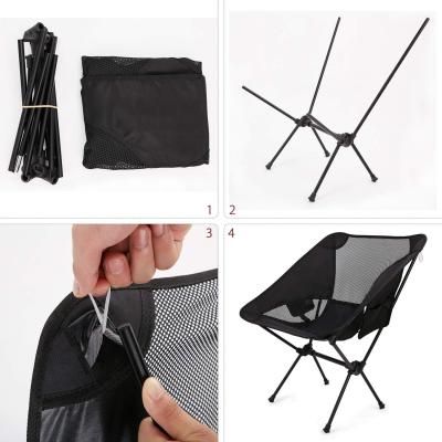 Cina Arredamento esterno 2024 Portable Foldable Steel Small Moon Chair con stile personalizzato in vendita