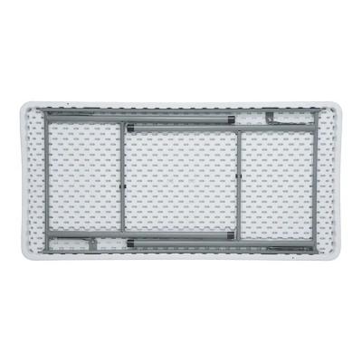China Mesa dobrável de plástico branco com altura ajustável para piquenique ao ar livre à venda