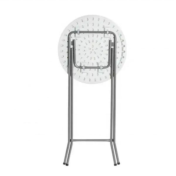 Quality Mail Packing 60cm Round White Plastic Mini Bar Dining Table with Customized for sale
