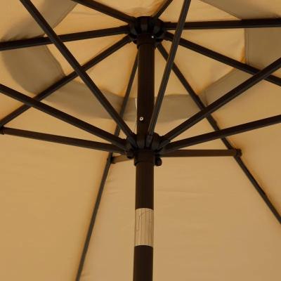 China Push Button Tilt and Crank 8 Ribs Waterproof Fabric Sunshade Outdoor Umbrella for Patio Beach Garden Furniture for sale