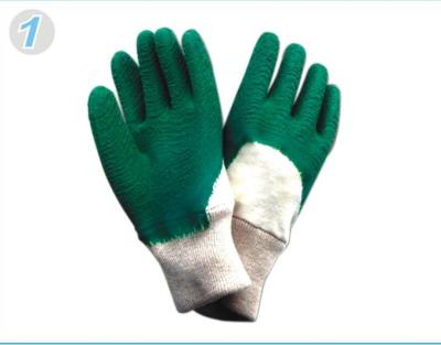 China Custom Abrasion Resistance Industrial Protective Gloves With Color Latex Coated factory