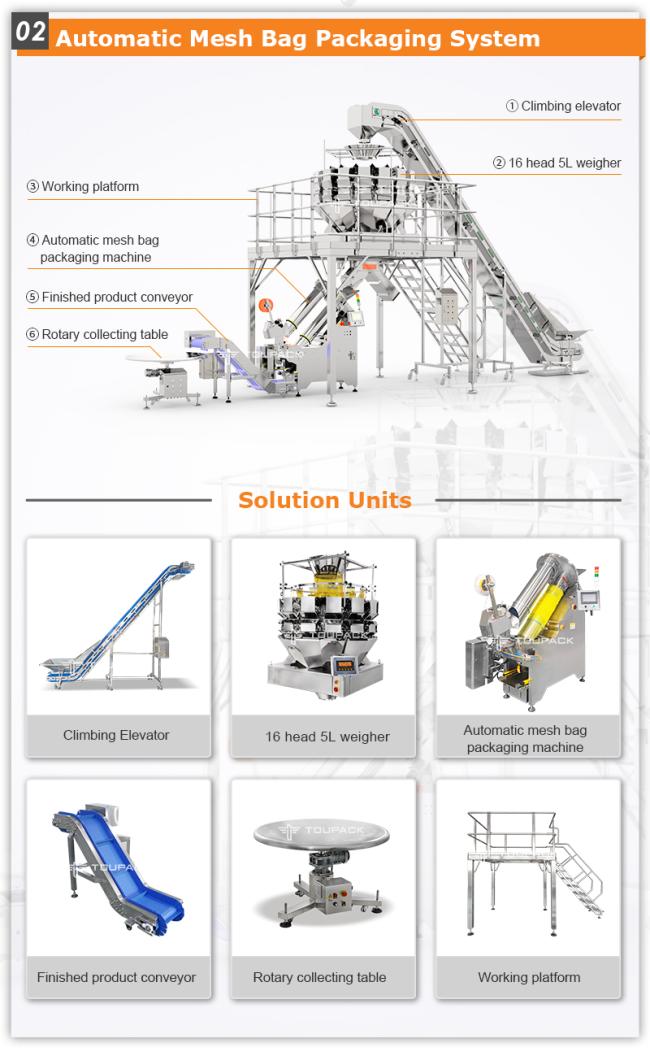 Fruit combination weigher production line overview