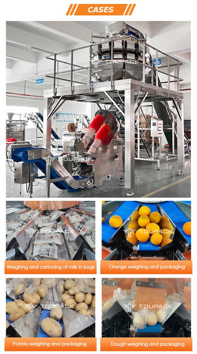 Complete production line setup for mesh bag packaging
