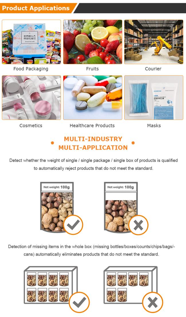 Industrial automatic checkweigher full system view