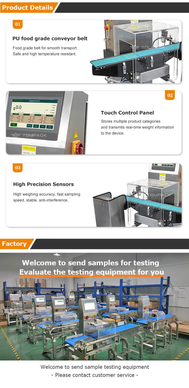 High precision checkweigher in food production facility