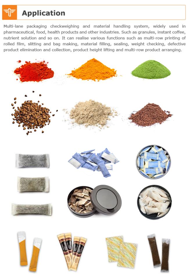 Close-up of packing machine components