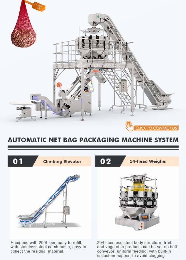 Full Auto Mesh Net Bag Packing Machine front view