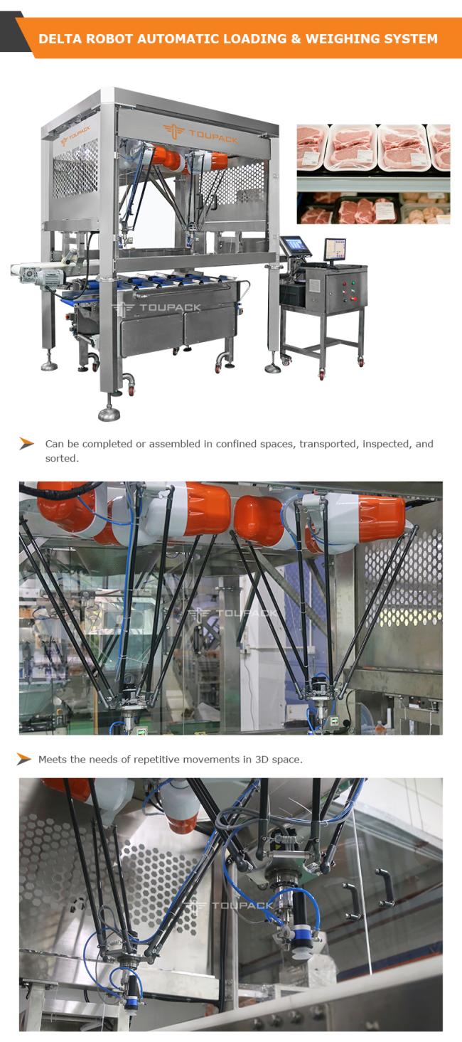 Meat Delta Robot Weighing System - Loading Mechanism