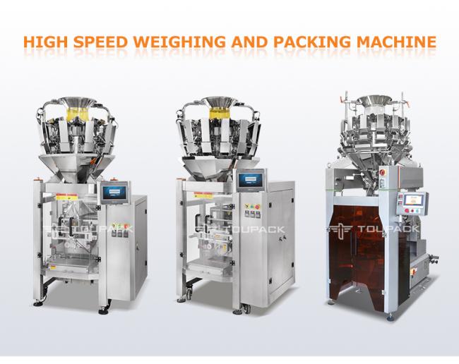 Multihead weigher packing machine front view