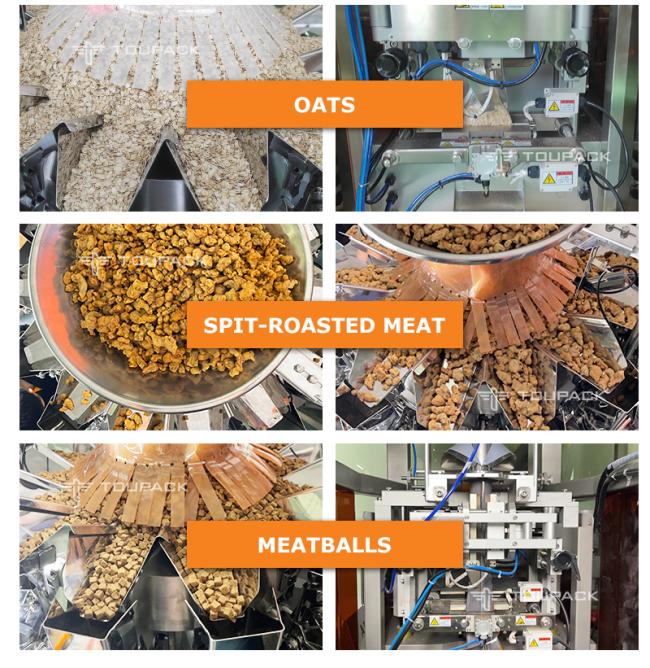 Multihead weigher packing machine in operation